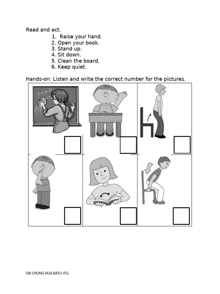 Simple Classroom Instructions | PDF