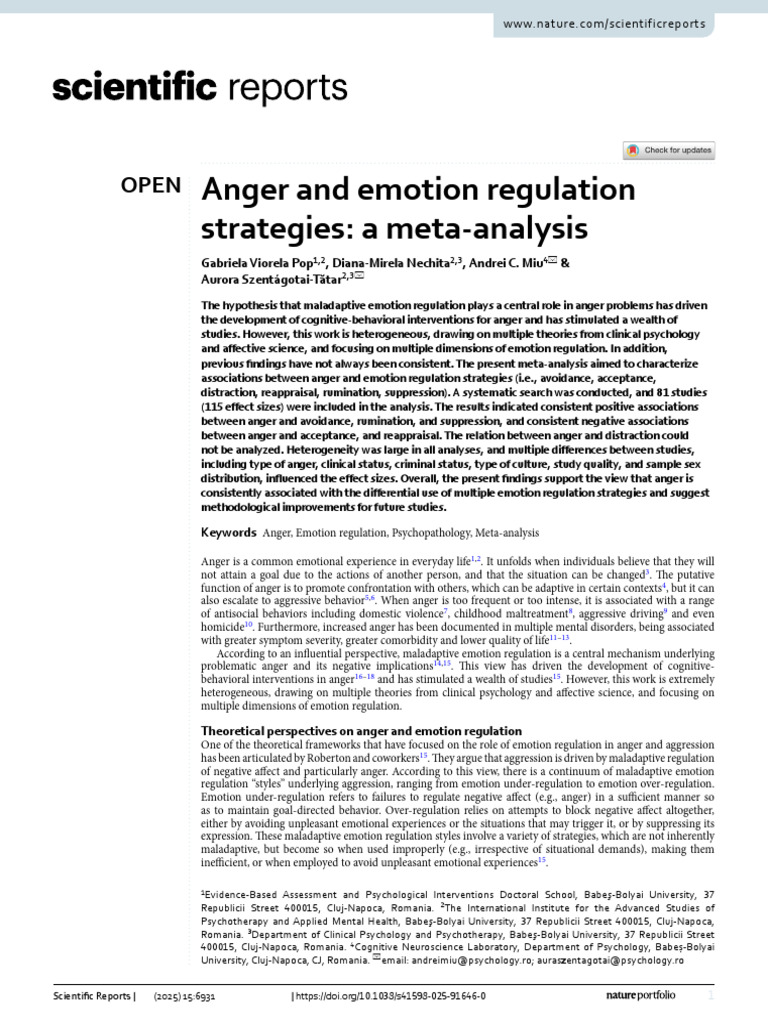 art 24 | PDF | Emotional Self Regulation | Anger