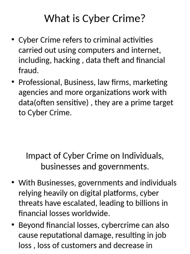 What Is Cyber Crime | PDF