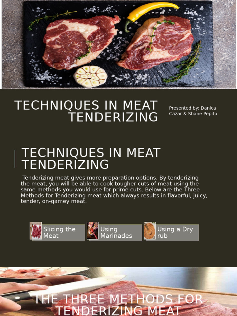 Meat Tenderizing Techniques Explained | PDF | Marination | Cuisine