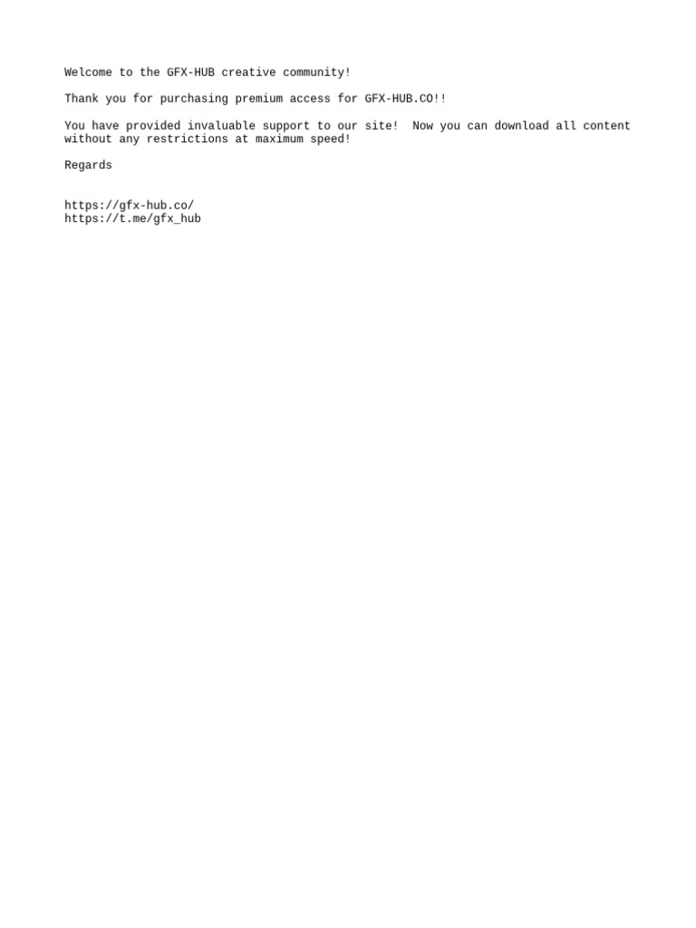 GFX-HUB Premium Access Confirmation | PDF