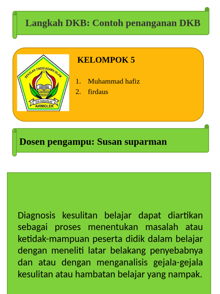 Kelompok 5 Langkah Dan Contoh Penanganan DKB | PDF