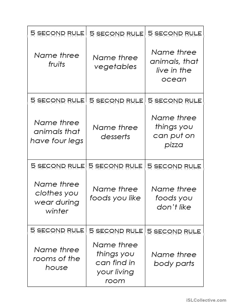 5 Seconds Rule | PDF