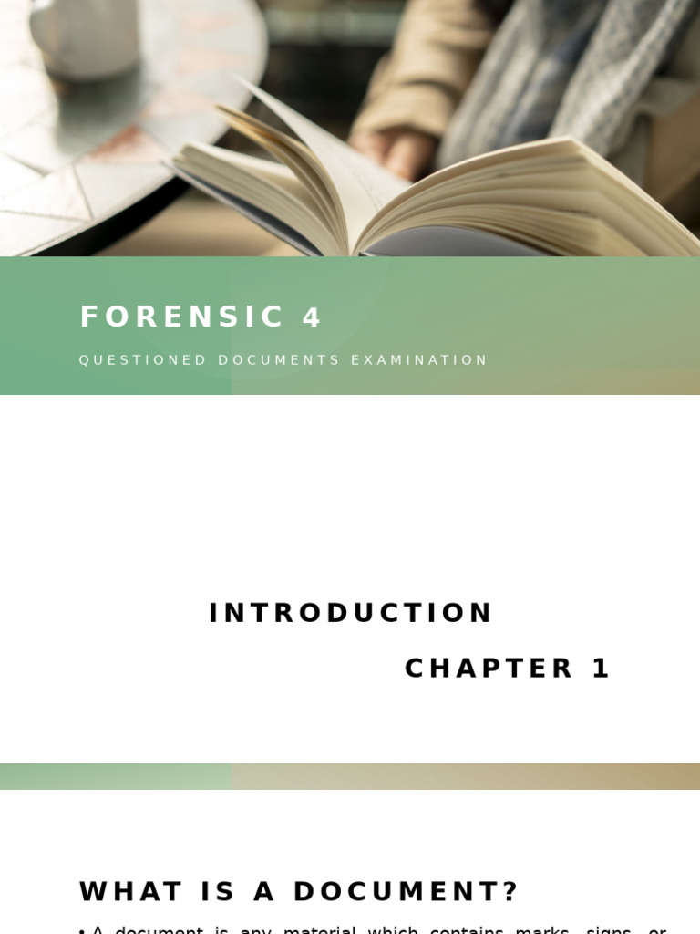 Forensic 4 Chapter 1 | PDF