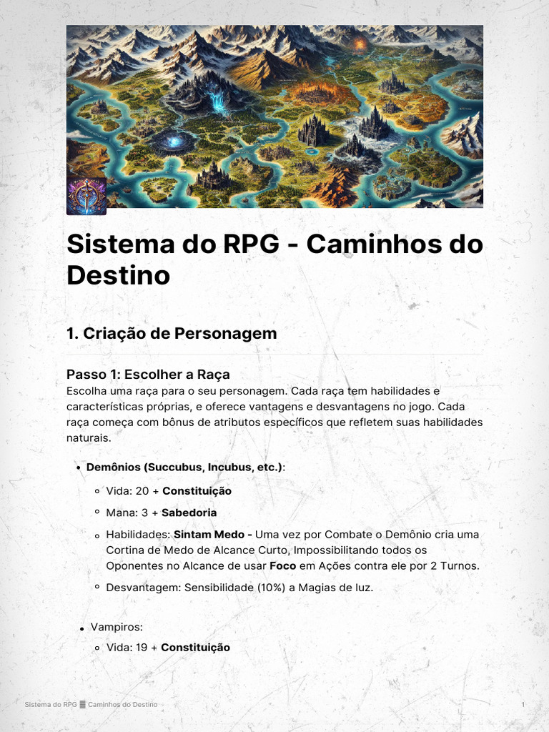 Caminhos Do Destino - RPG - V1.0 - Compressed | PDF | Jogos de RPG ...