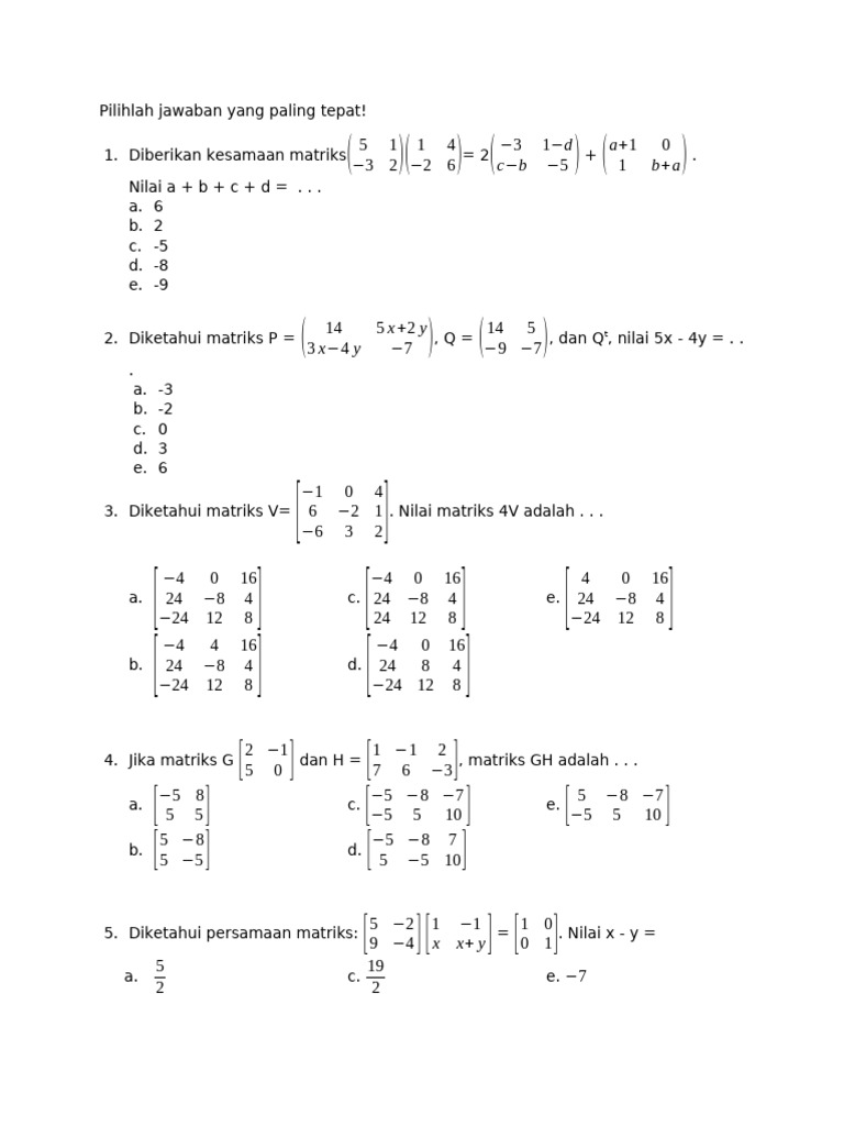 Soal PAS Ganjil 2021 | PDF