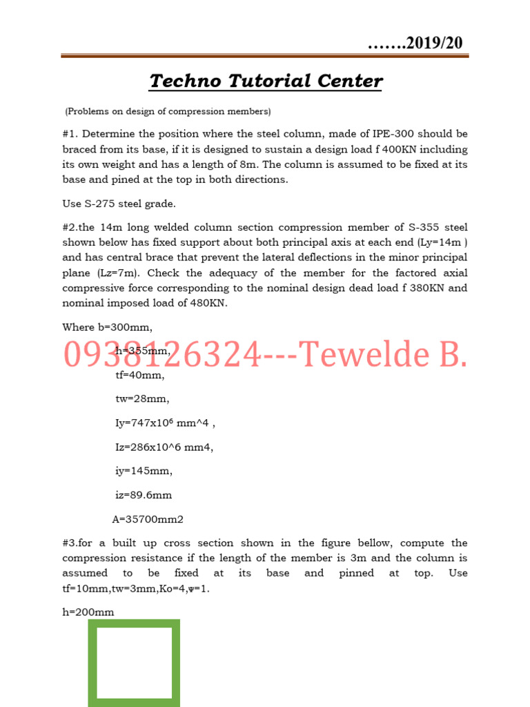 Techno Tutorial Center | PDF | Beam (Structure) | Bending