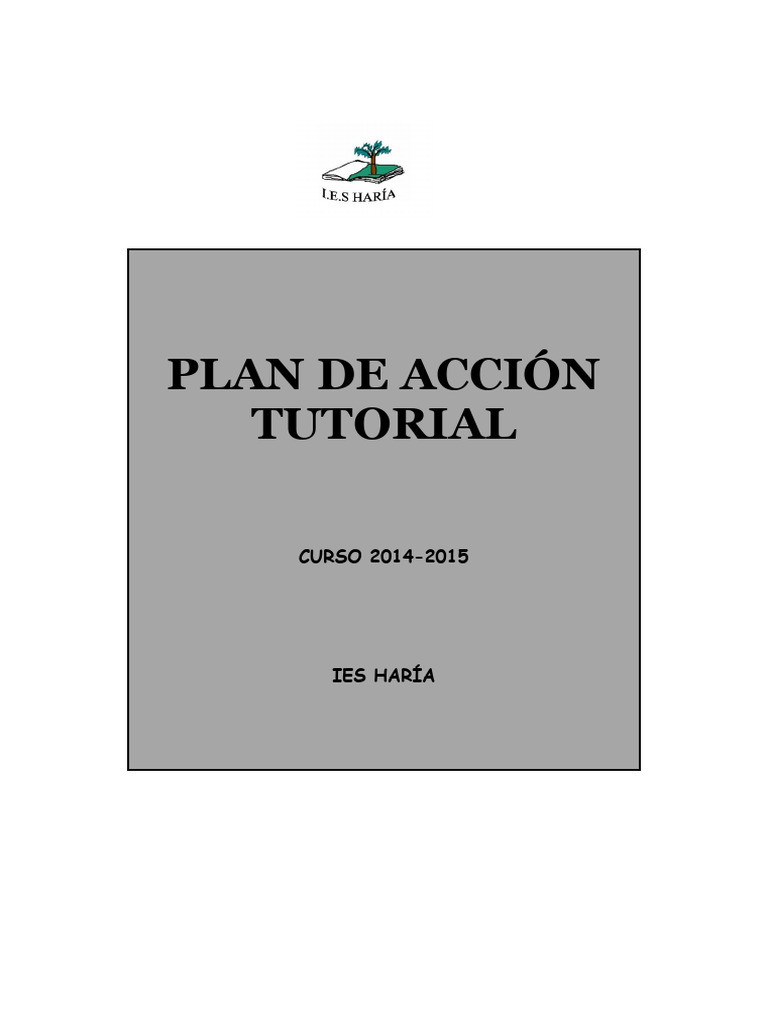 14.plan de Acción Tutorial | PDF | Aprendizaje | Maestros