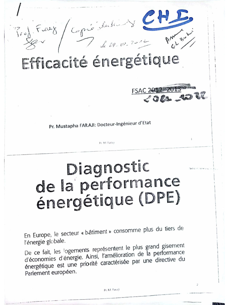 Efficacité Énergétique 1 | PDF
