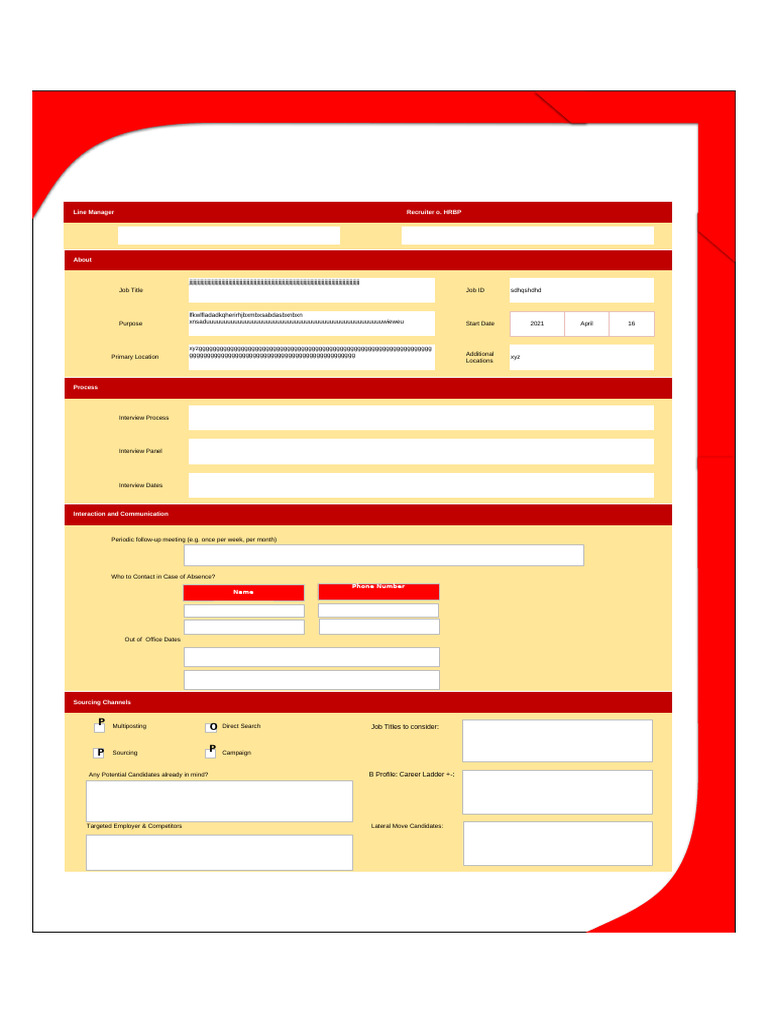 Hiring Form | PDF | Recruitment | Business