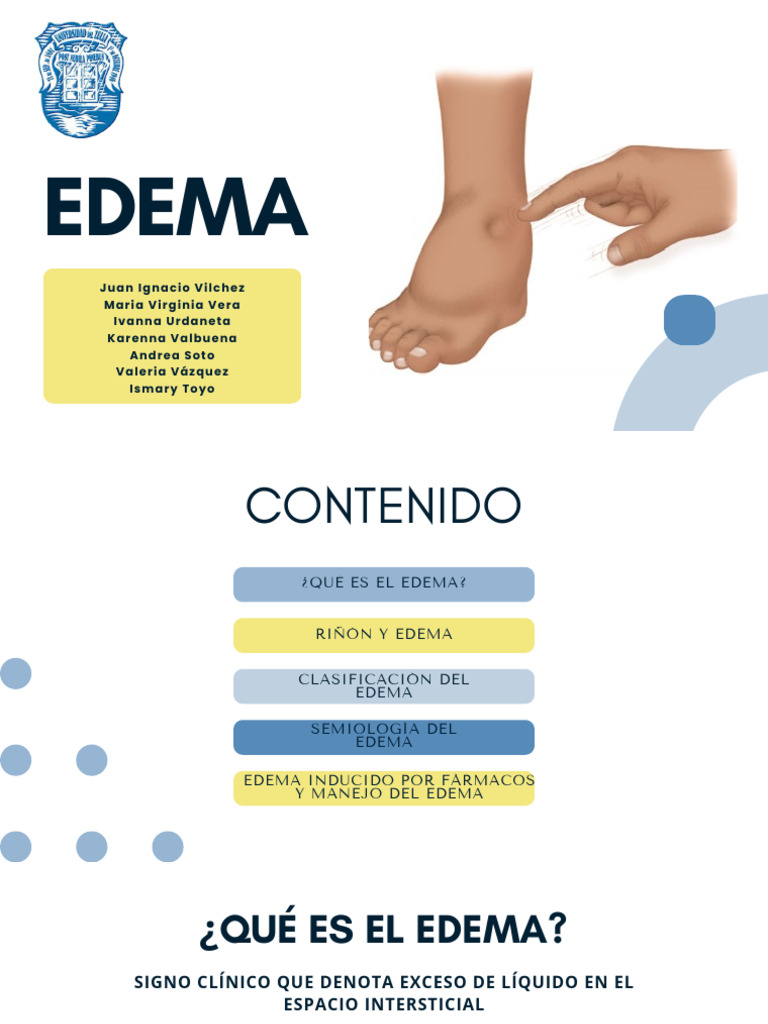 Clasificación y Semiología del Edema | PDF | Edema | Especialidades Medicas