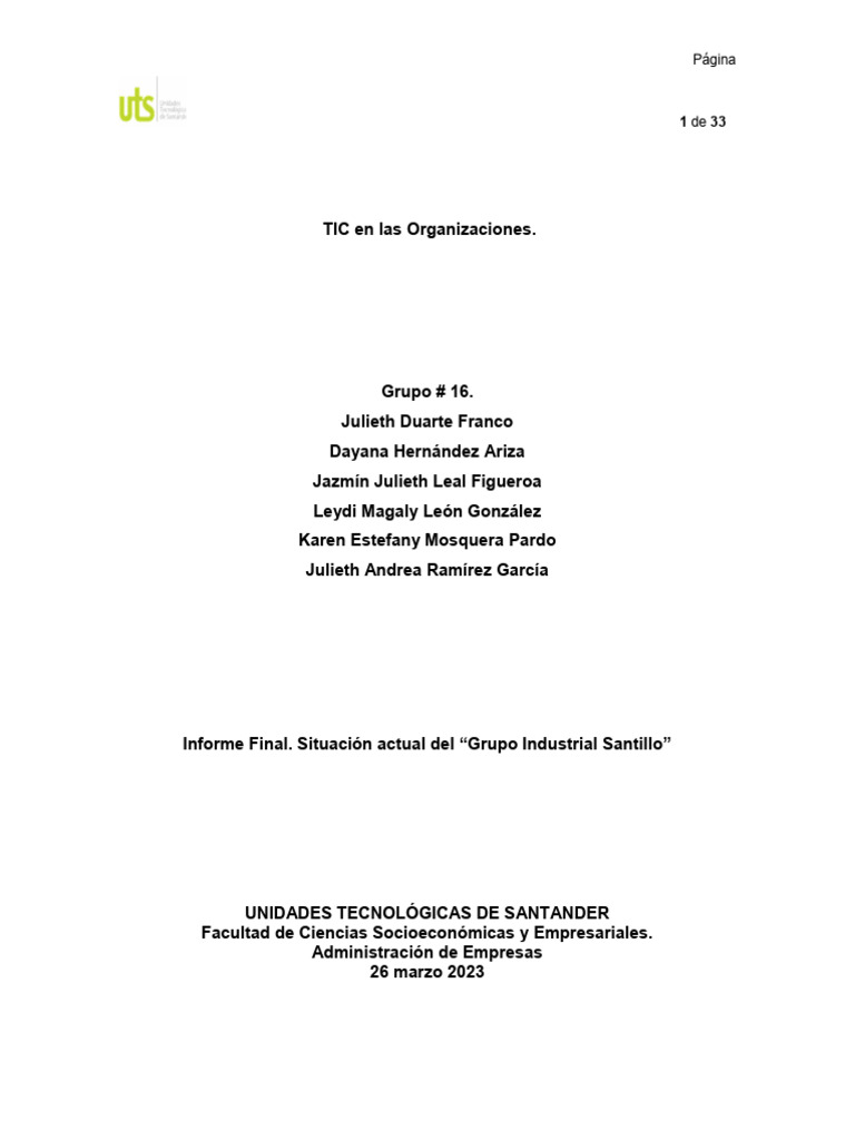 Informe Final Tic | PDF | Sistema de información geográfica | Business