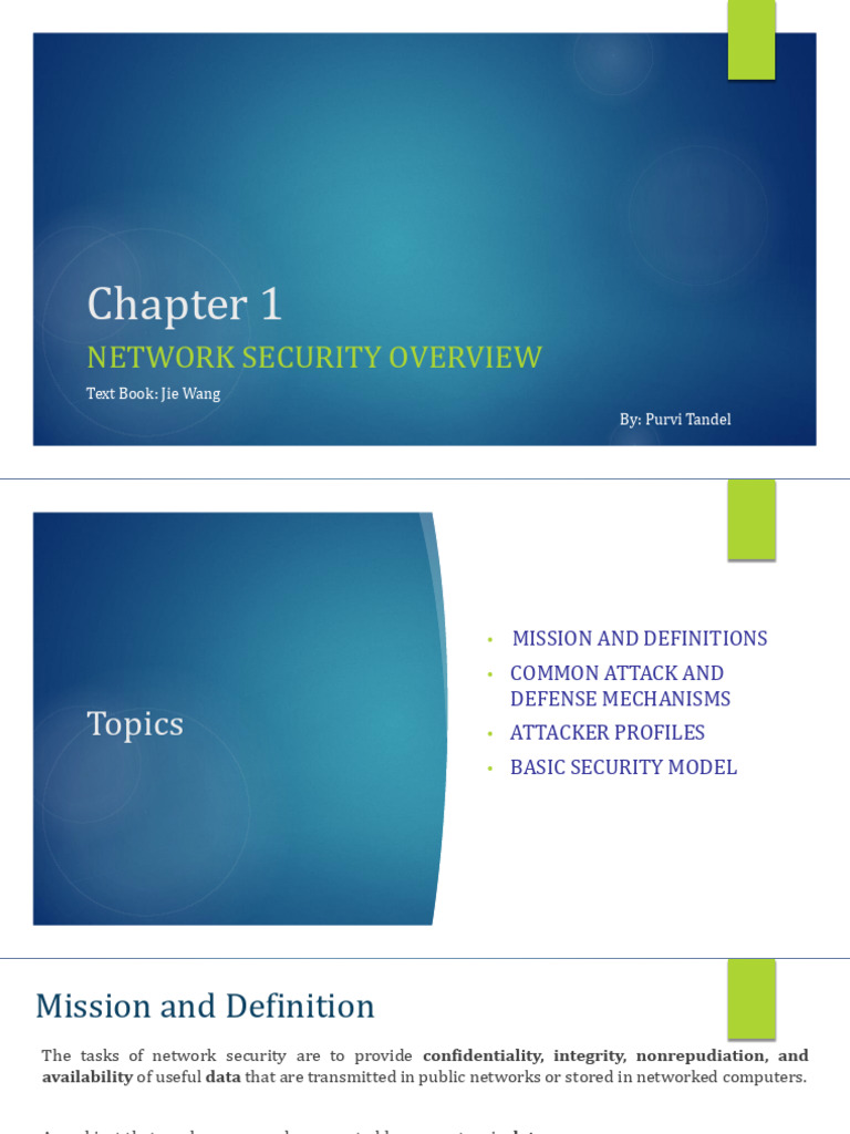 Unit 1 Network security overview | PDF | Transmission Control Protocol | Denial Of Service Attack