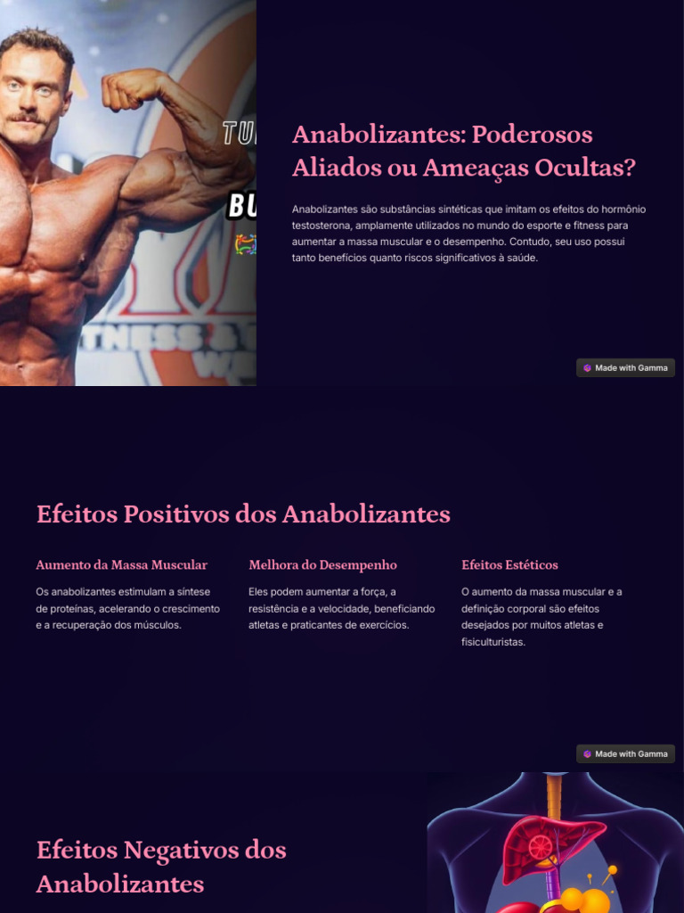 Anabolizantes: Benefícios e Riscos | PDF | Especialidades médicas