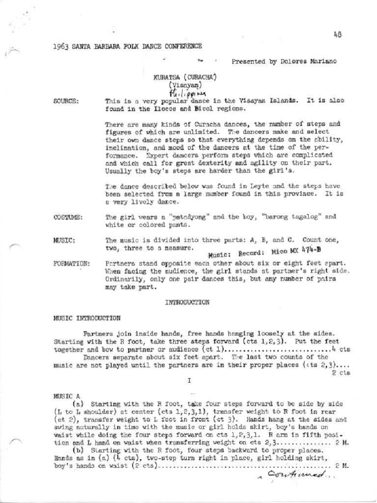 Kuratsa B Philippine | PDF