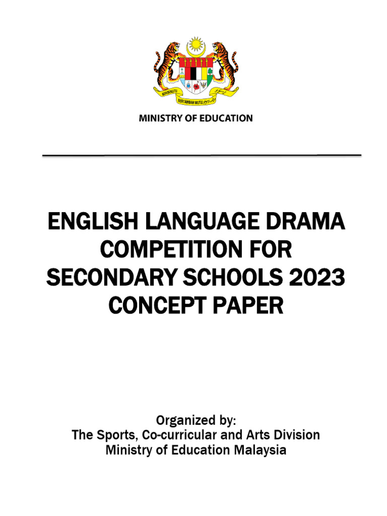 English Language Drama Competition 2023 | PDF