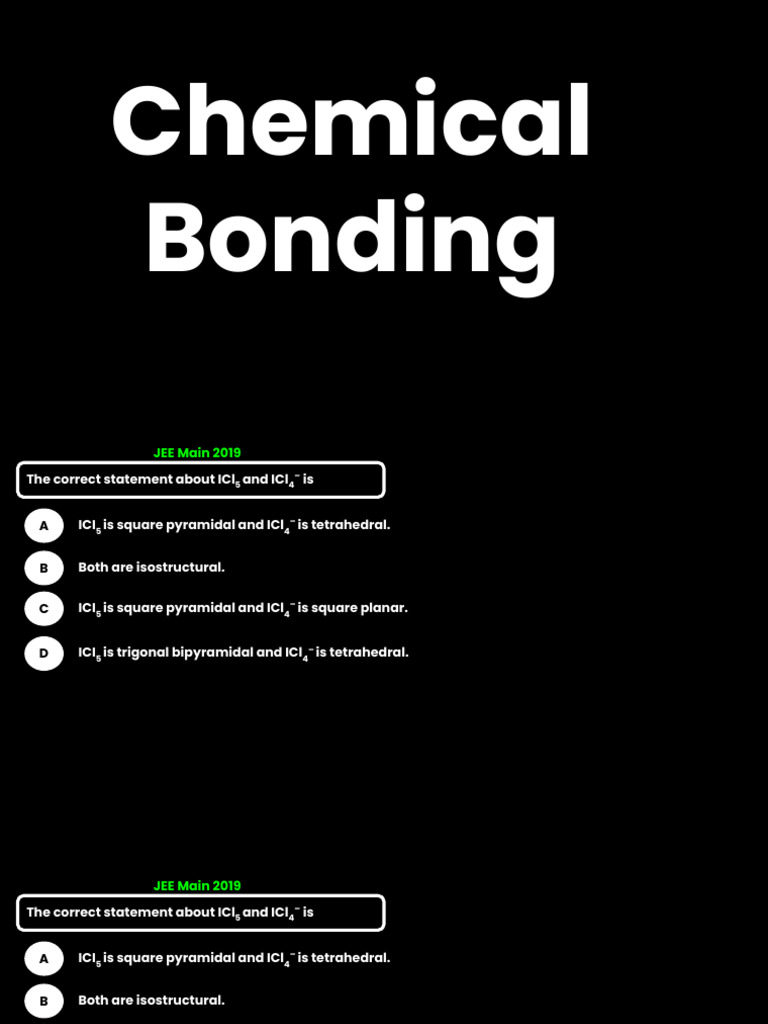 Chemical Bonding Concepts for JEE | PDF | Intermolecular Force | Lanthanide