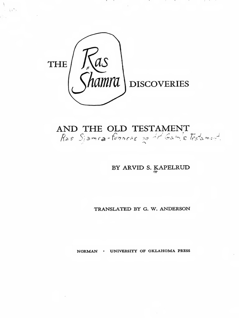Ras Shamra Discoveries & Old Testament Insights | PDF | Yahweh | Canaan
