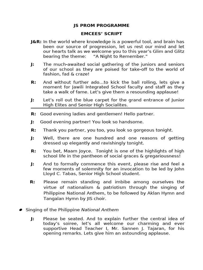 EMCEE Script JS Program | PDF