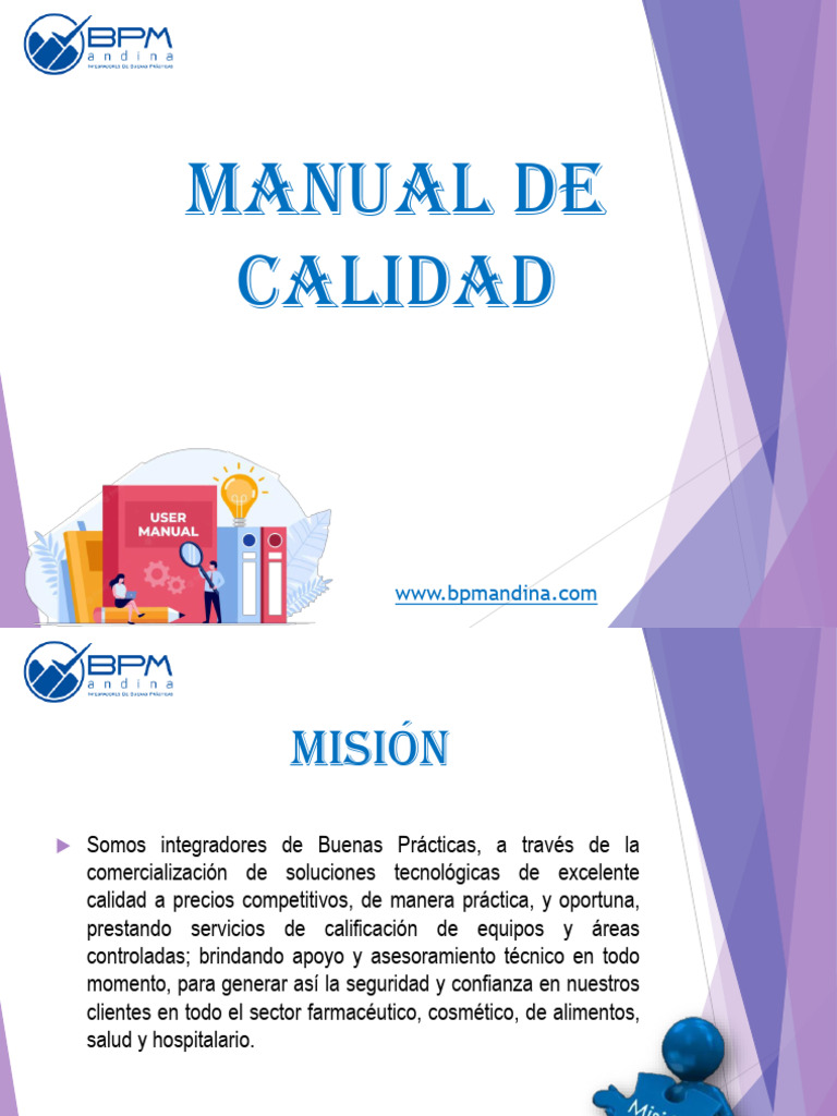 Manual De Calidad Bpm Andina Pdf Calidad Comercial Sustentabilidad