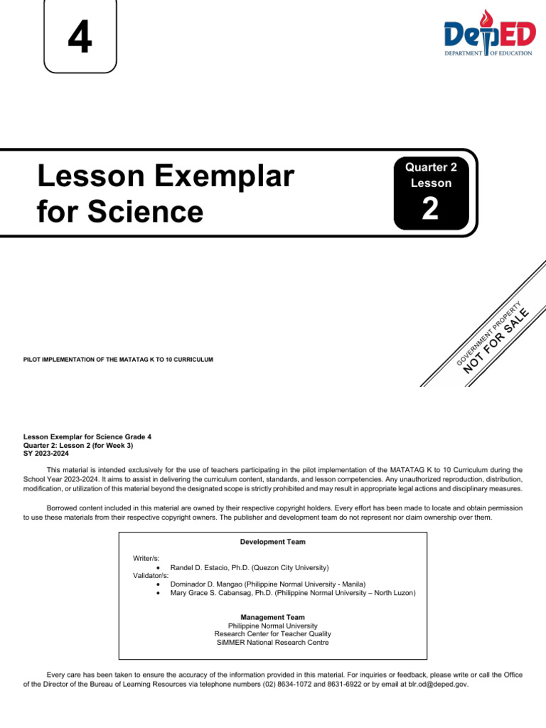 LE Q2 Science-4 Week-3 v.2 | PDF | Root | Plants