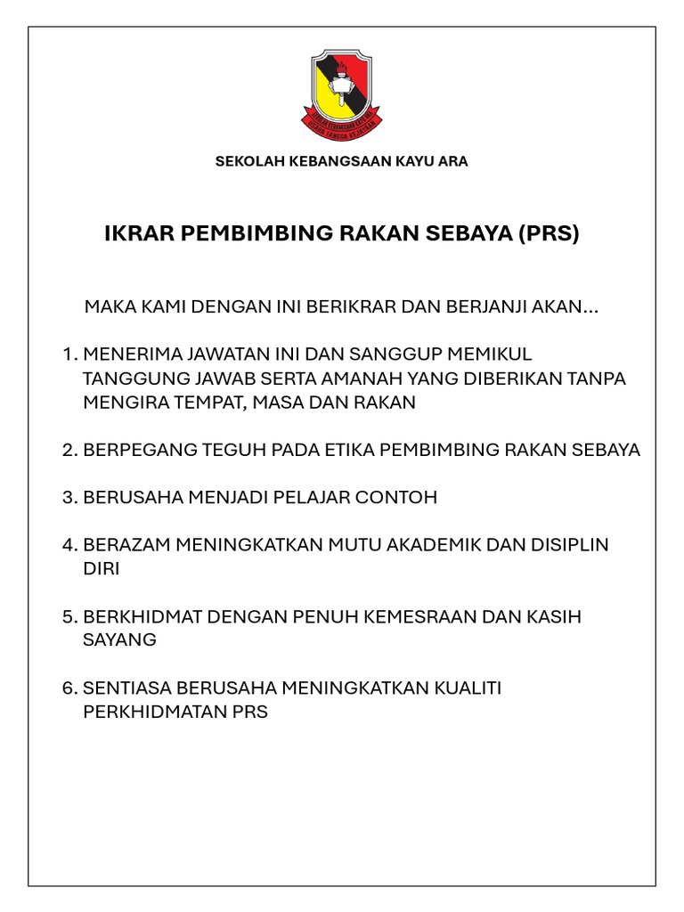 Ikrar PRS | PDF