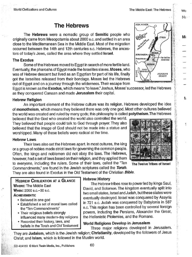 The Hebrews Article-1 | PDF