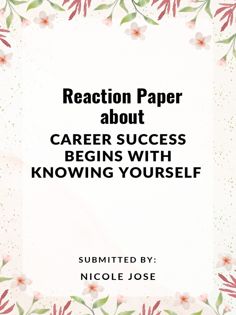 Self-Awareness for Career Success | PDF | Psychological Resilience ...