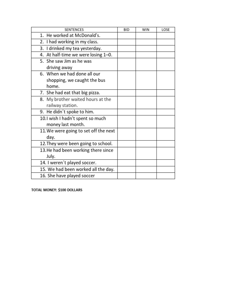 Auction Sentence Examples | PDF