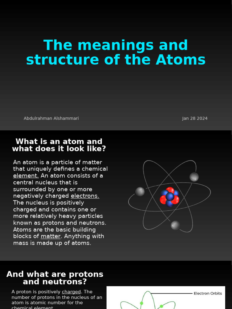 The Meanings and Structure of The Atoms | PDF