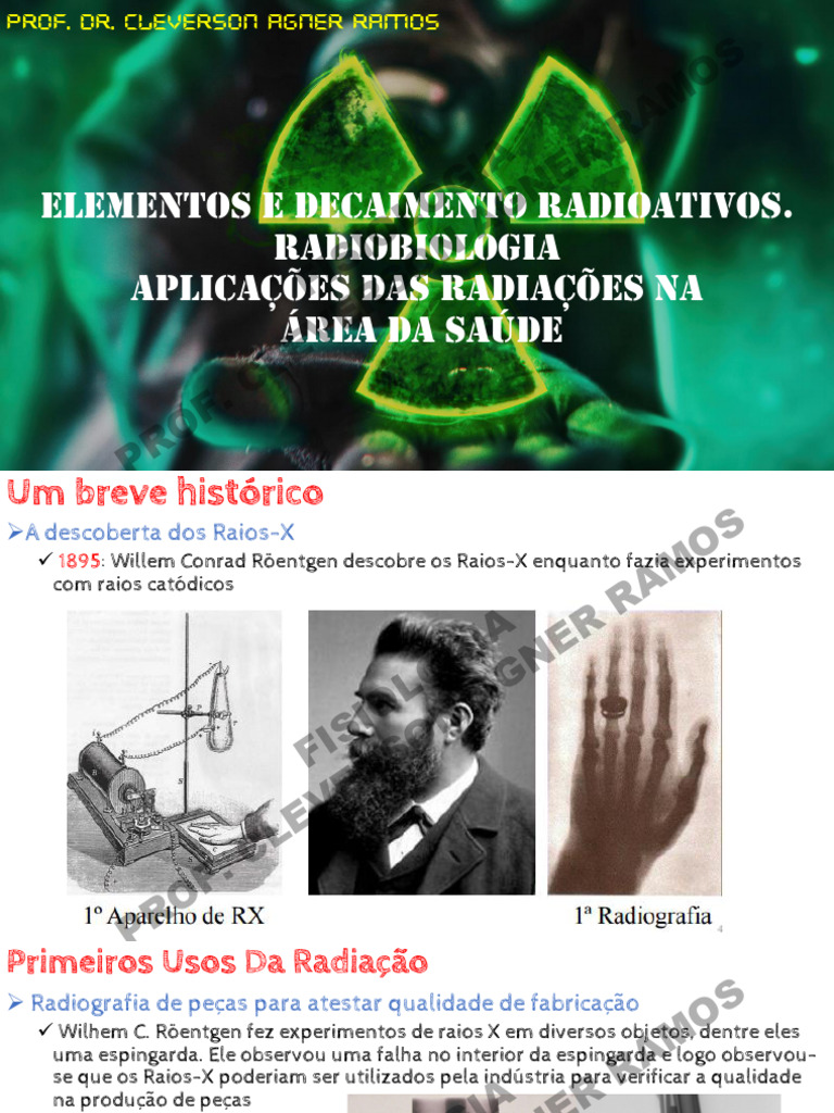 Elementos e Decaimento Radioativos - Radiobiologiaaplicações Das ...