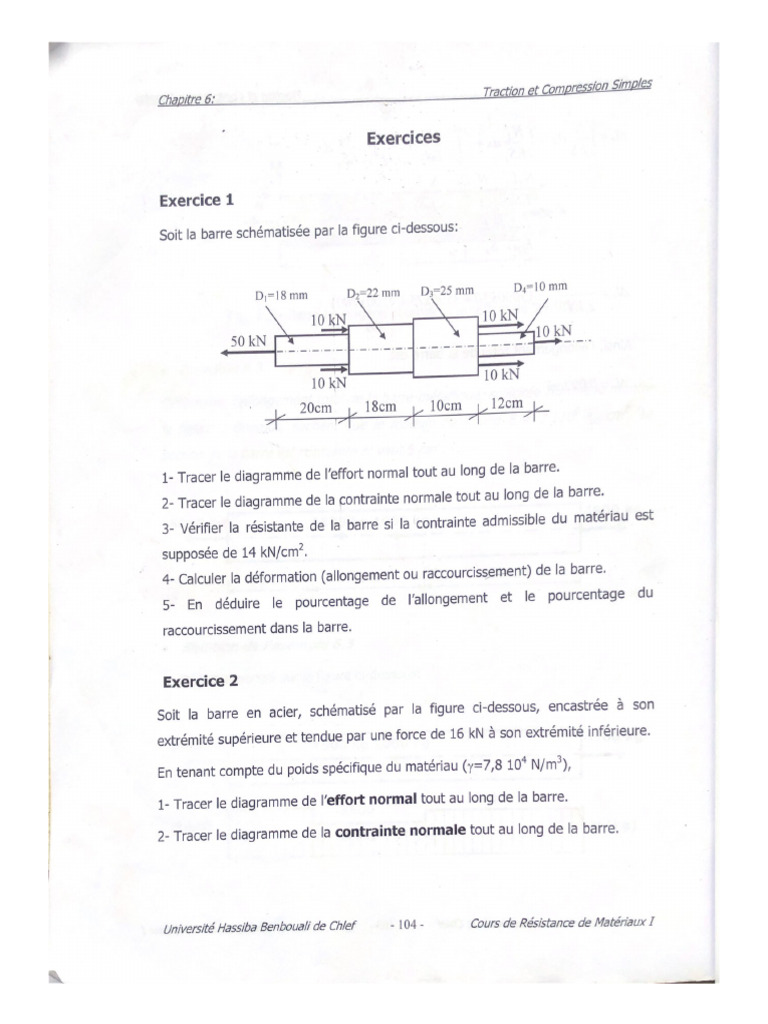 Traction Et Compression Simples | PDF