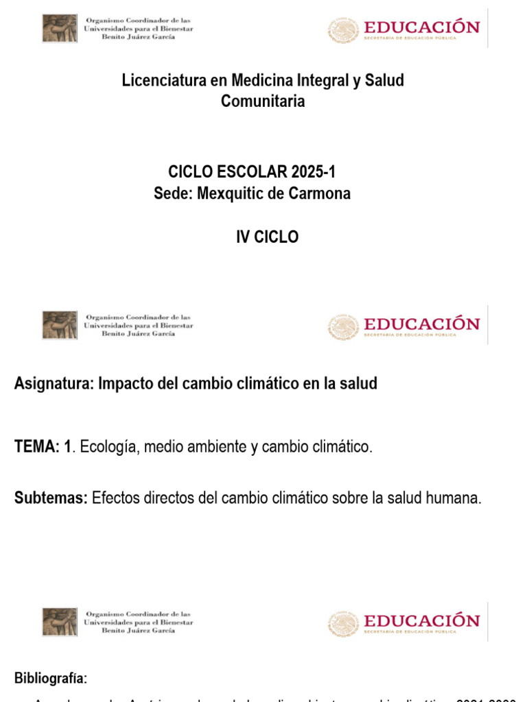 C3. Ecologìa, Medio Ambiente y Cambio Climatico | PDF | Contaminación ...