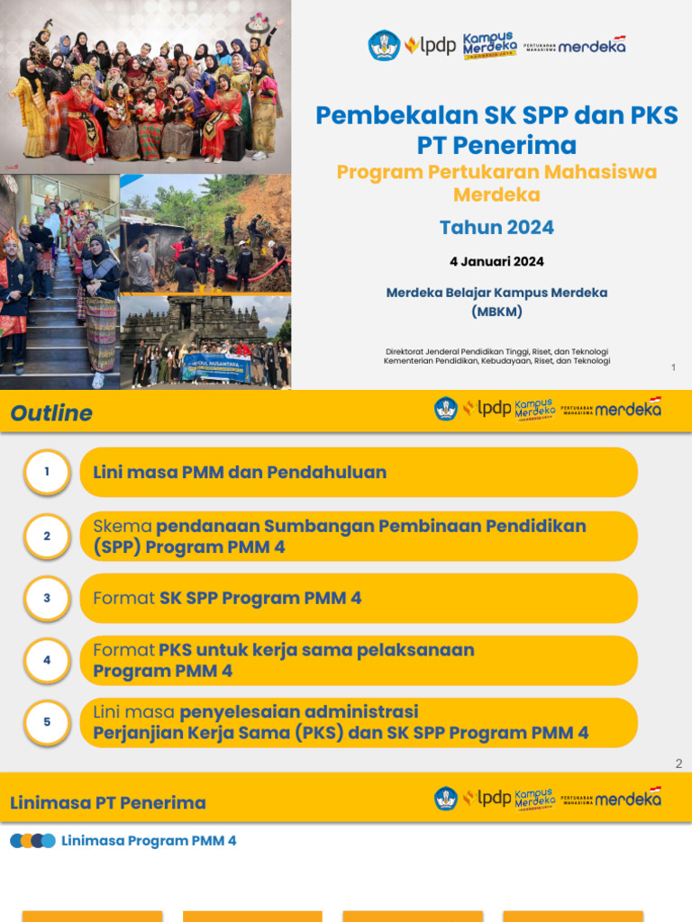 Pembekalan SK SPP Dan PKS PT Penerima PMM 2024 | PDF