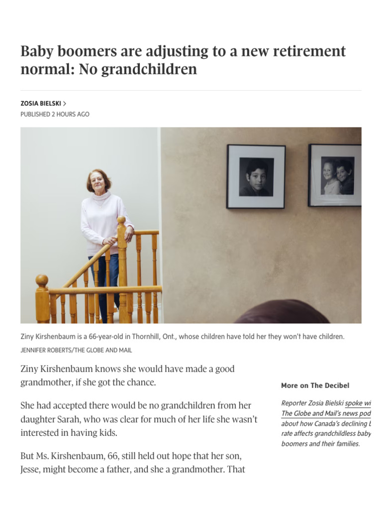 Baby Boomers Without Grandchildren | PDF | Grandparent | Family