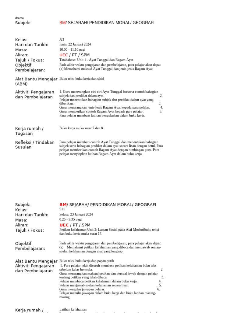 RPH Chris Excel 2024 Template | PDF