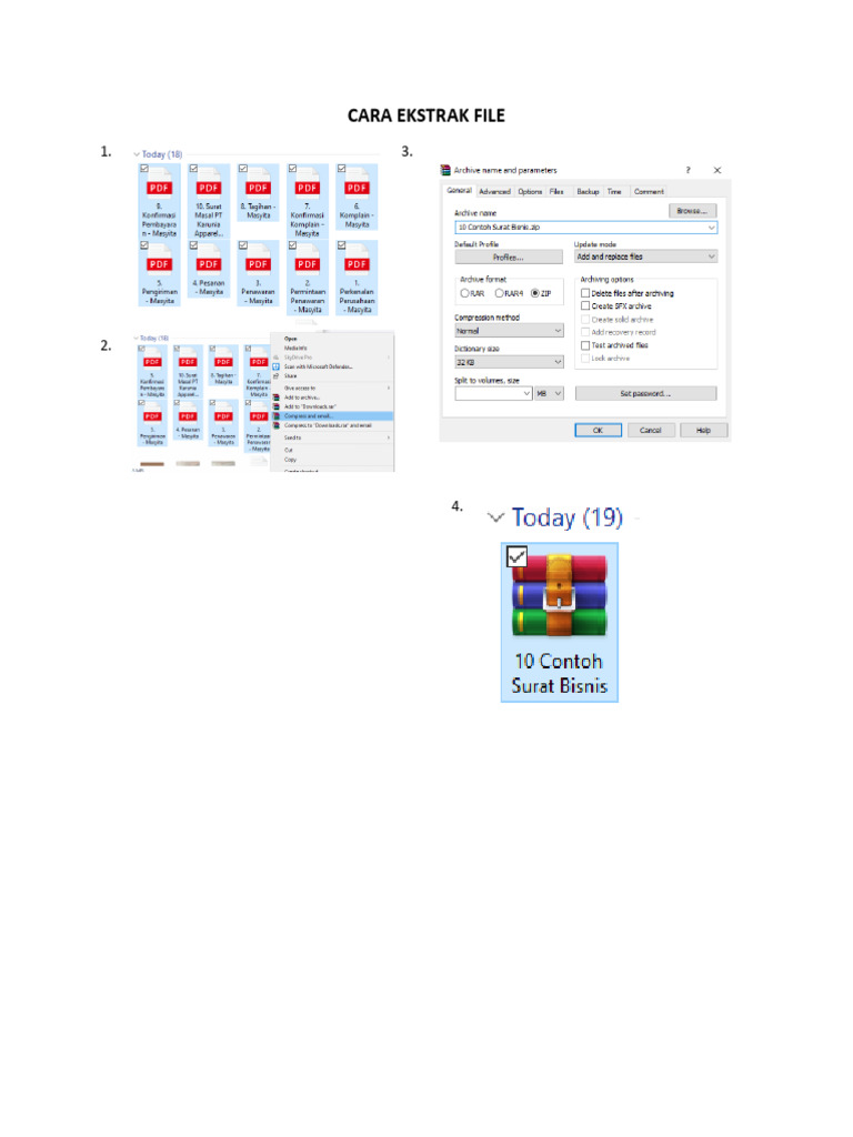 Screenshot Proses Ekstrak File | PDF