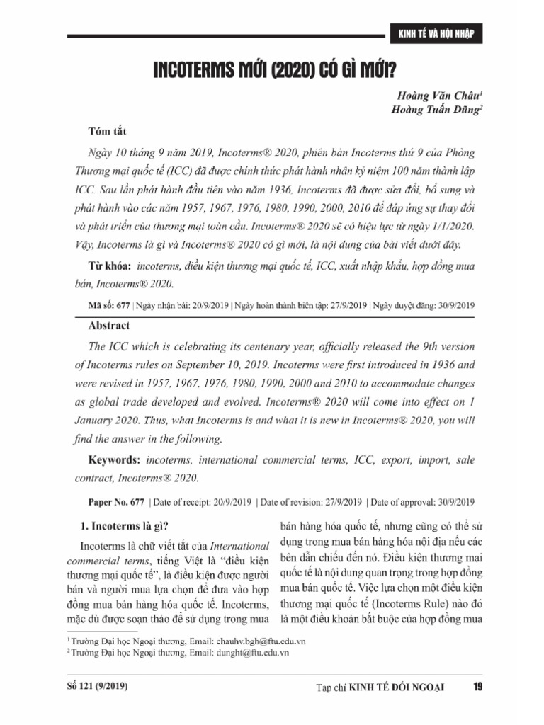 SU THAY DOI INCO 2020 | PDF