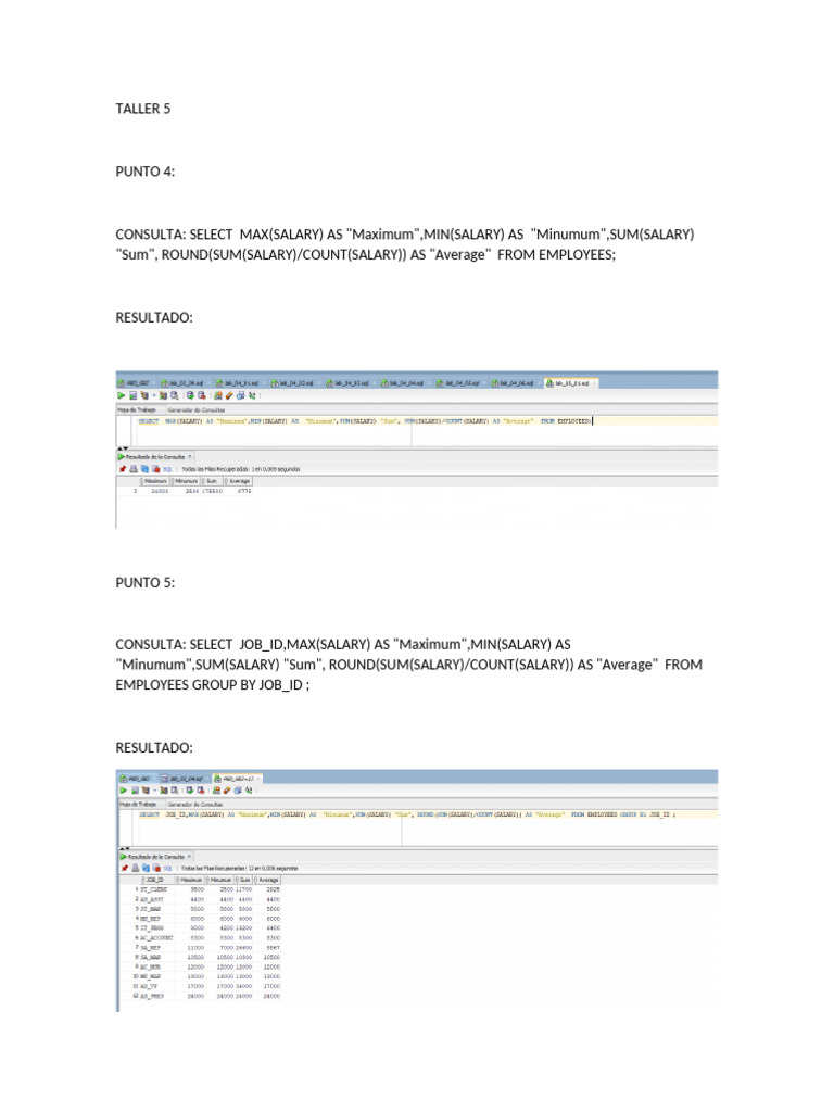 SQL Queries for Employee Salary Analysis | PDF