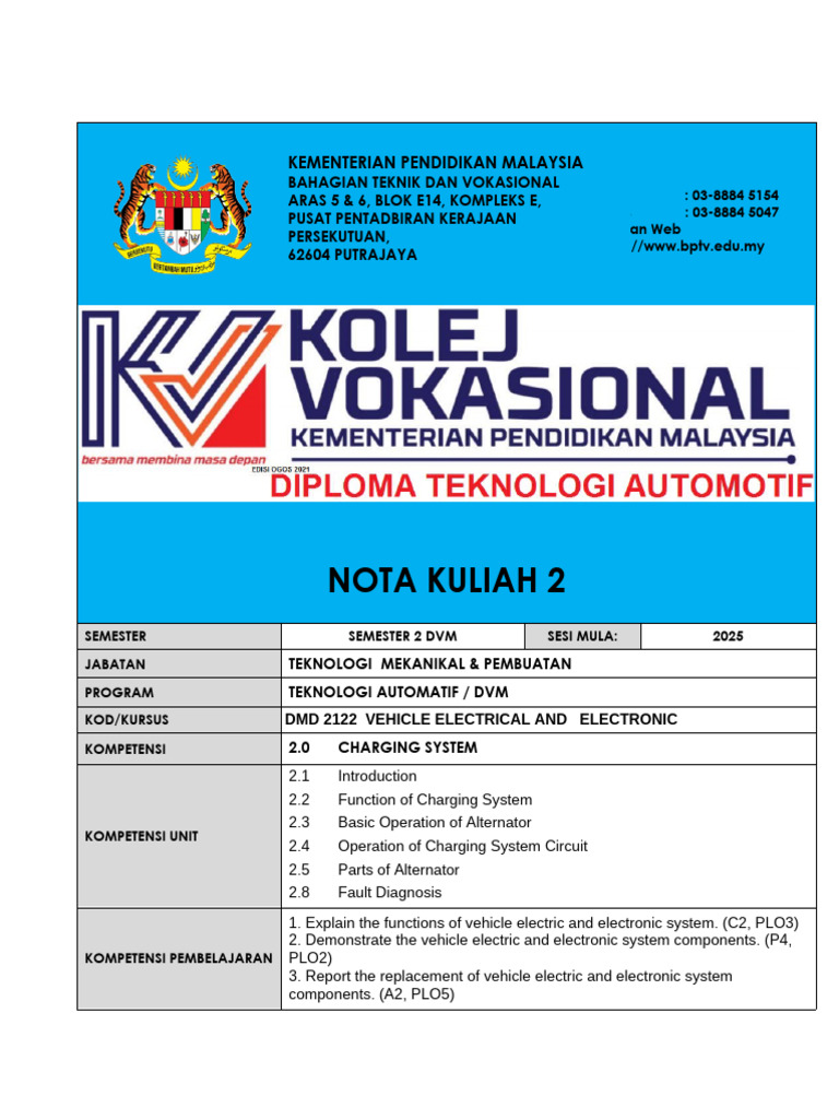 Nota Kuliah 2. Sistem Pengecas | PDF