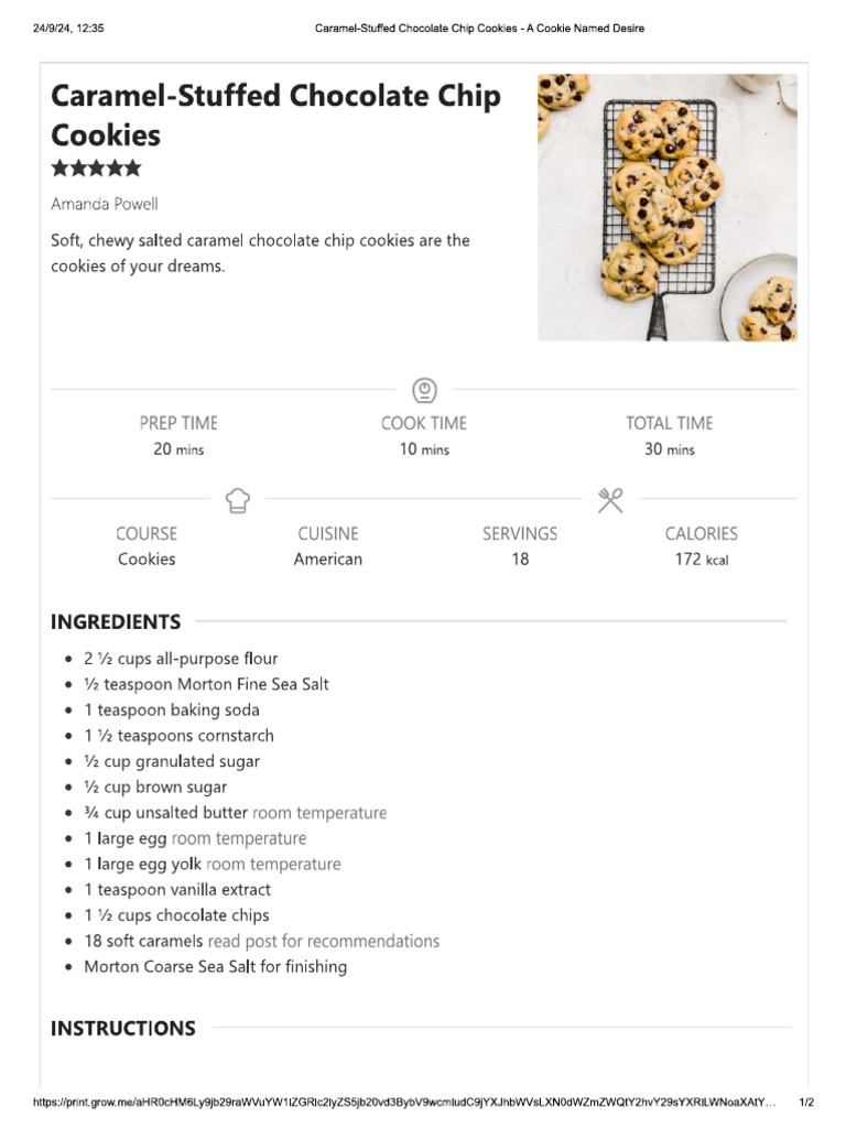 Caramel Stuffed Chocolate Chip | PDF