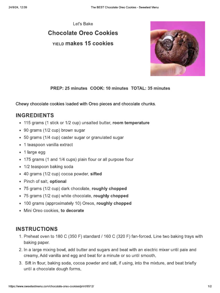 Chocolate Oreo | PDF