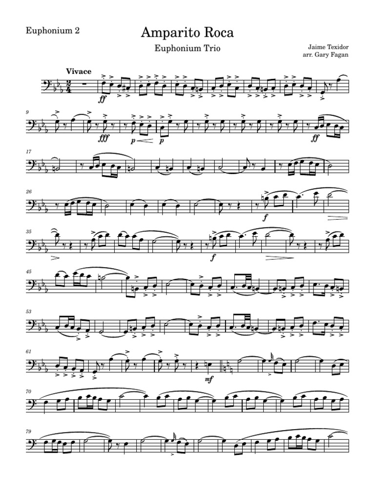 Amparito Roca-Euphonium - 2 | PDF