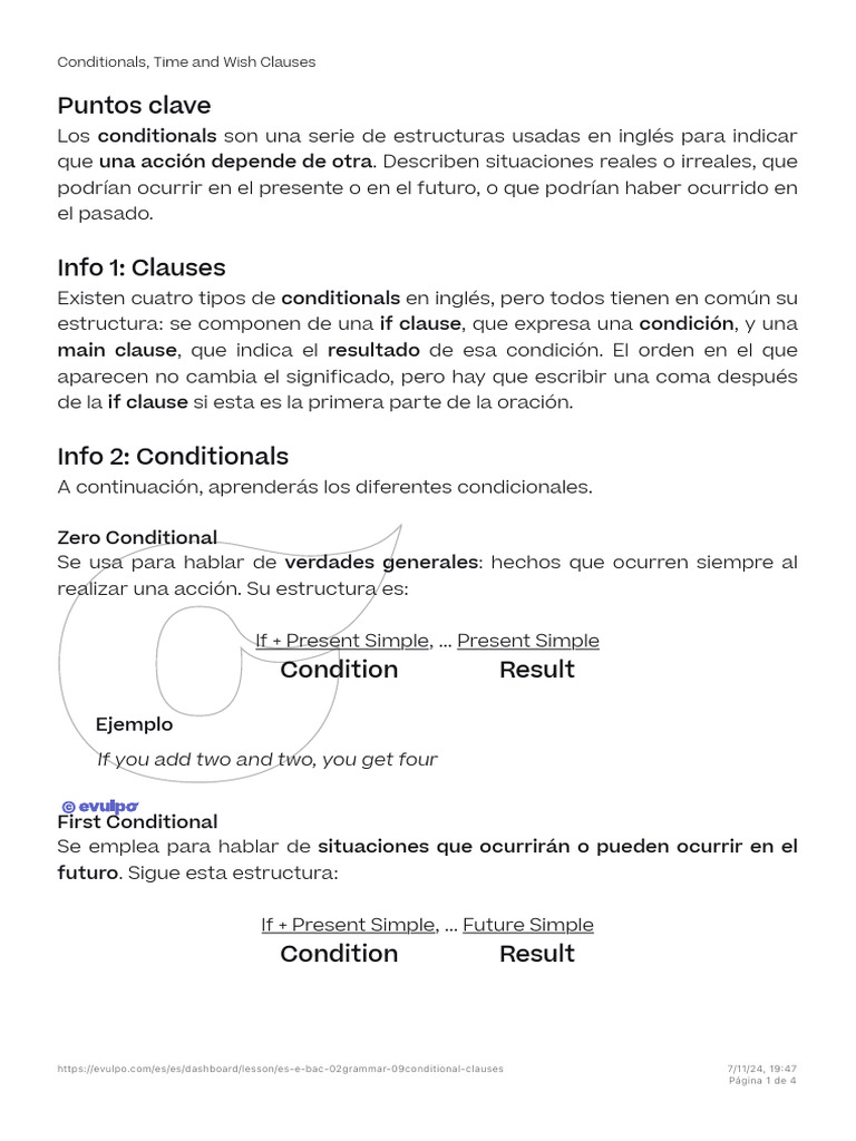 Conditionals, Time and Wish Clauses | PDF | Lingüística
