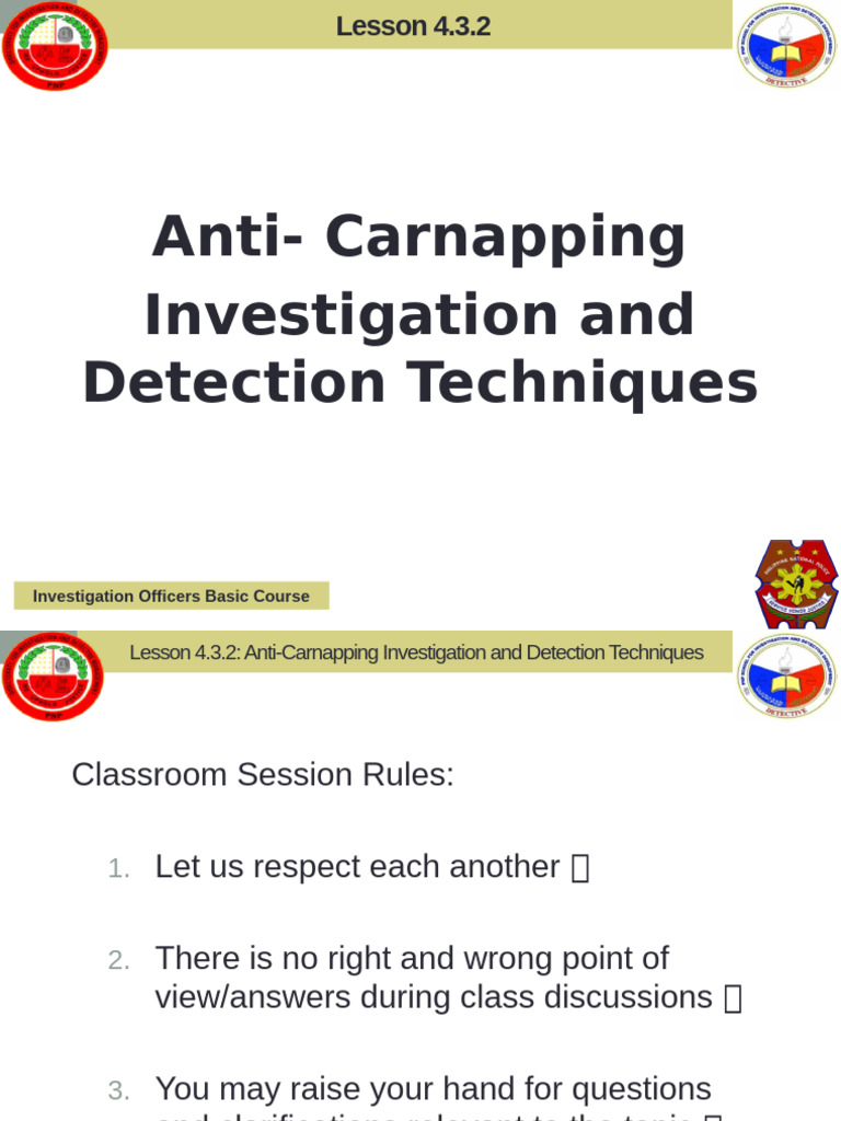 Anti-Carnapping Investigation Techniques | PDF | Vehicles