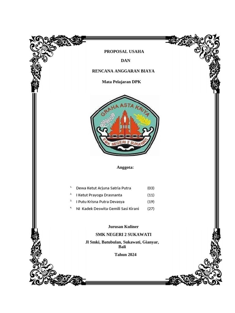 Proposal Usaha Muffin dan Donat Mini | PDF