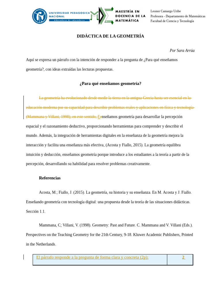 Importancia de Enseñar Geometría | PDF | Geometría | Science
