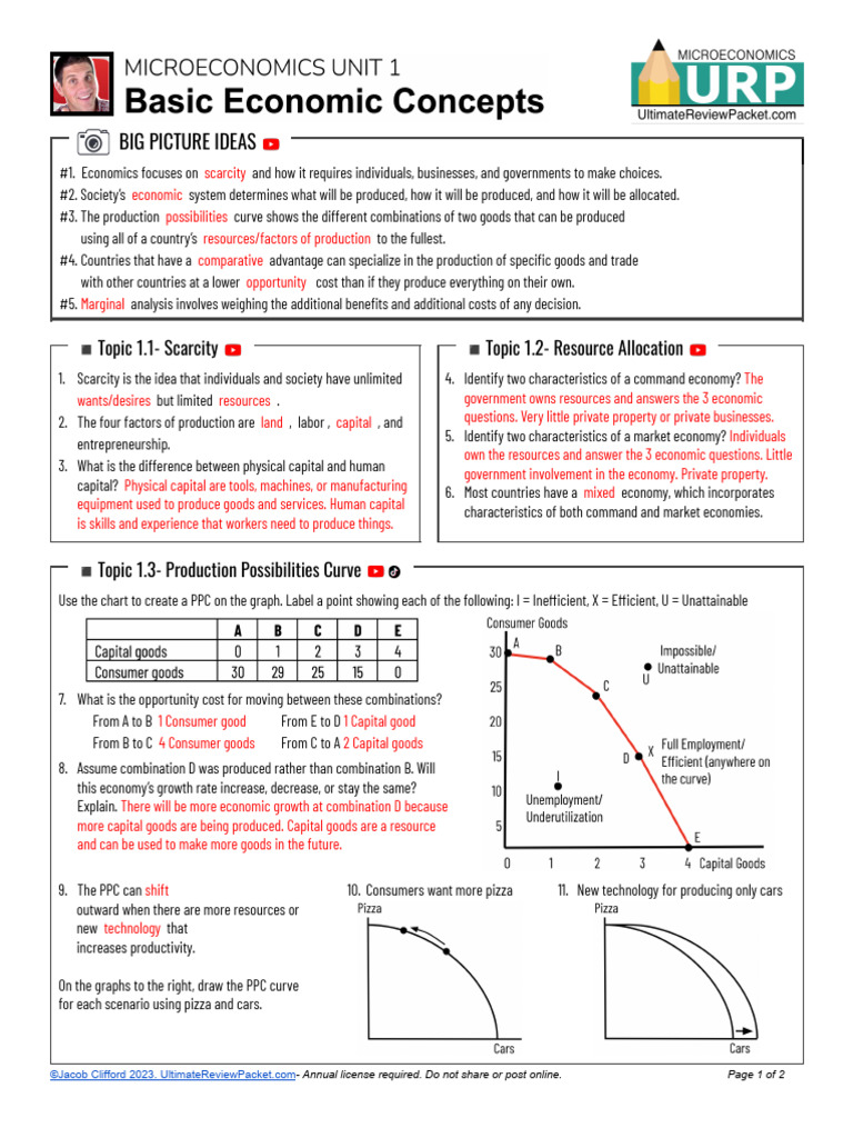 Economics: Scarcity and Resource Allocation | PDF | Opportunity Cost ...