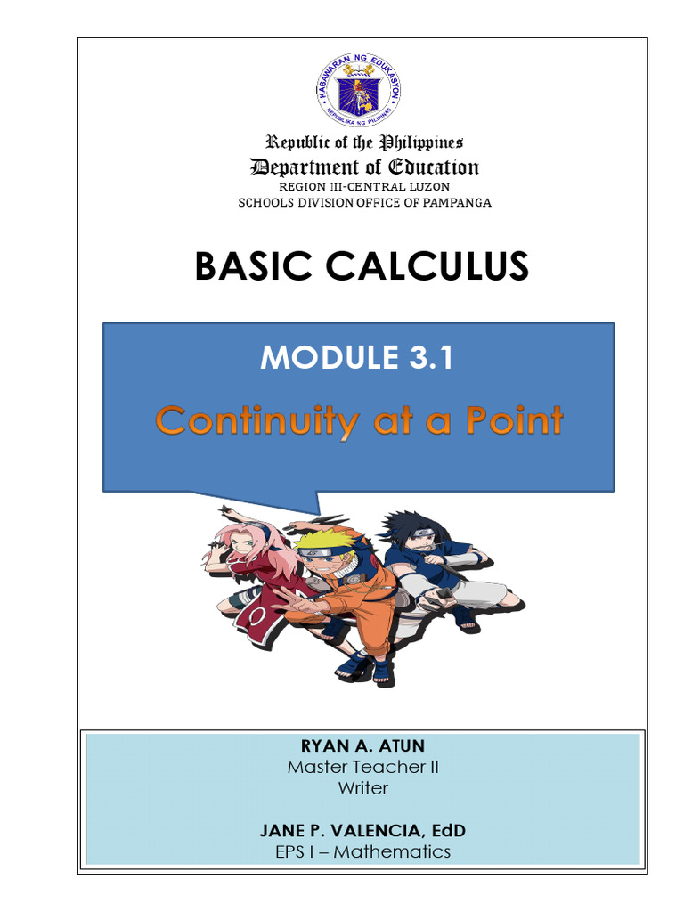 Grade 11-3rd Quarter-Module 3.1-Continuity at A Point | PDF | Function (Mathematics) | Analysis
