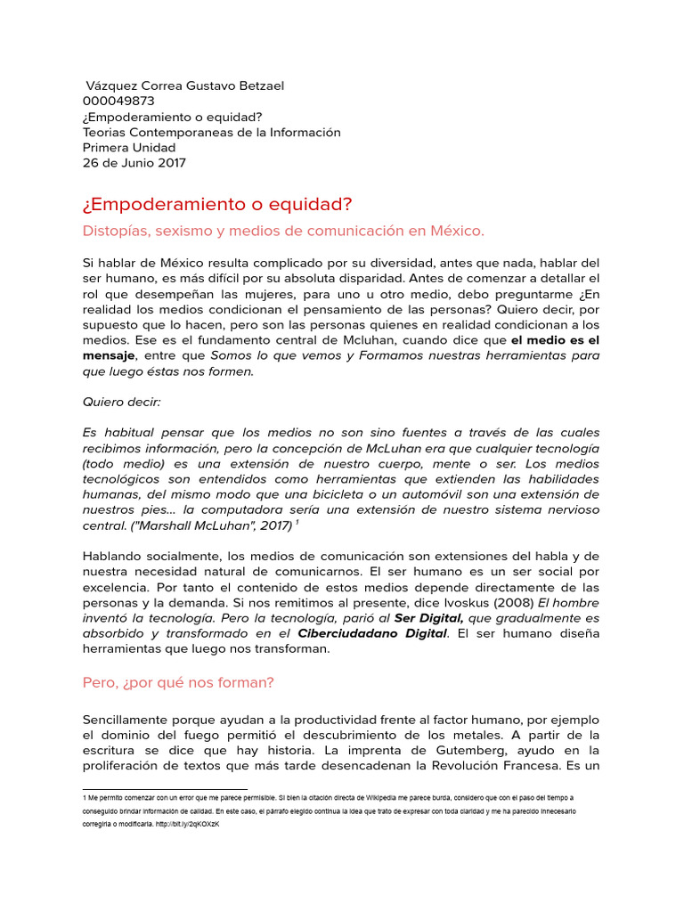 ¿Empoderamiento o Equidad | PDF | Mujer | Patriarcado